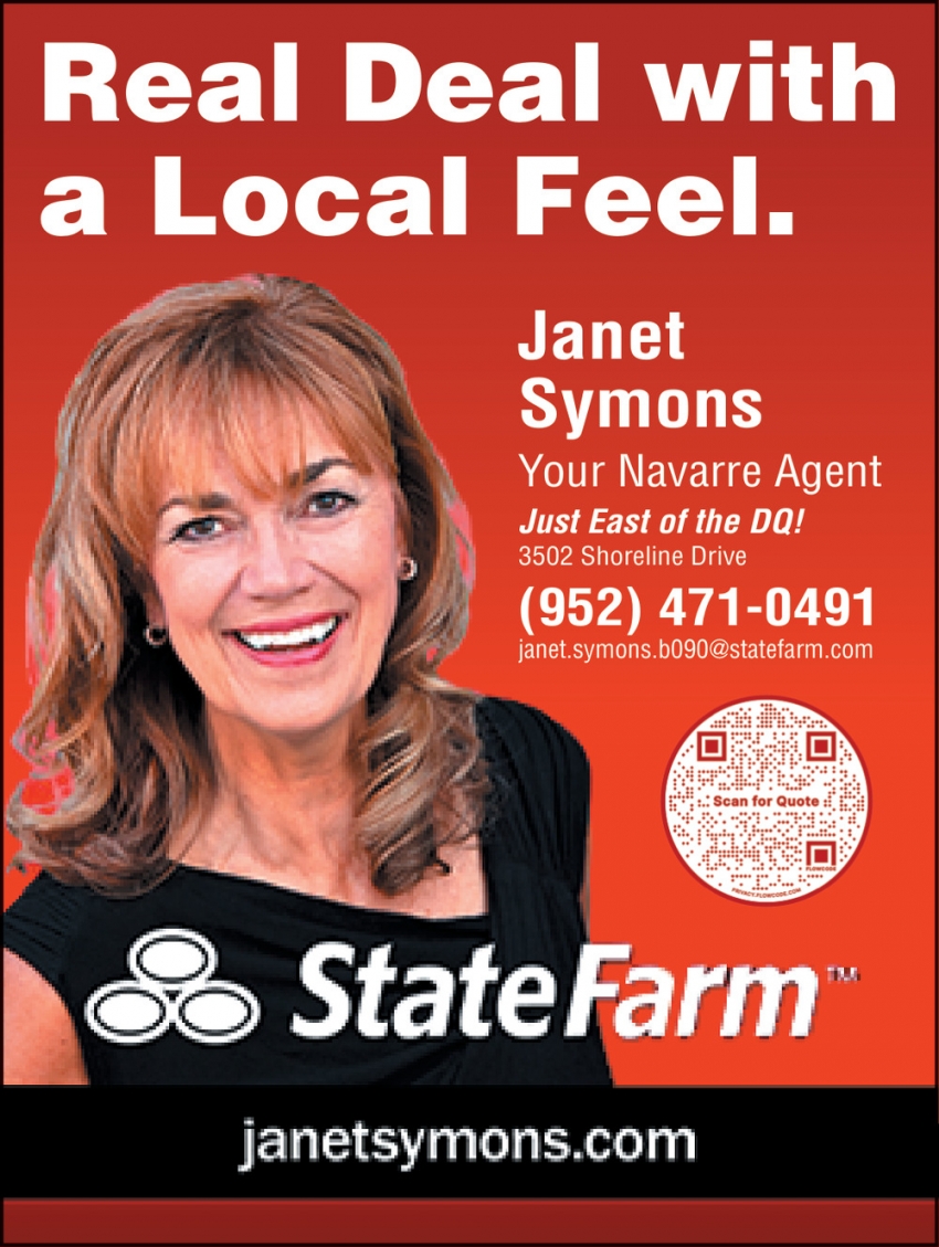 Real Deal With a Local Feel, State Farm - Janet Symons, Wayzata, MN