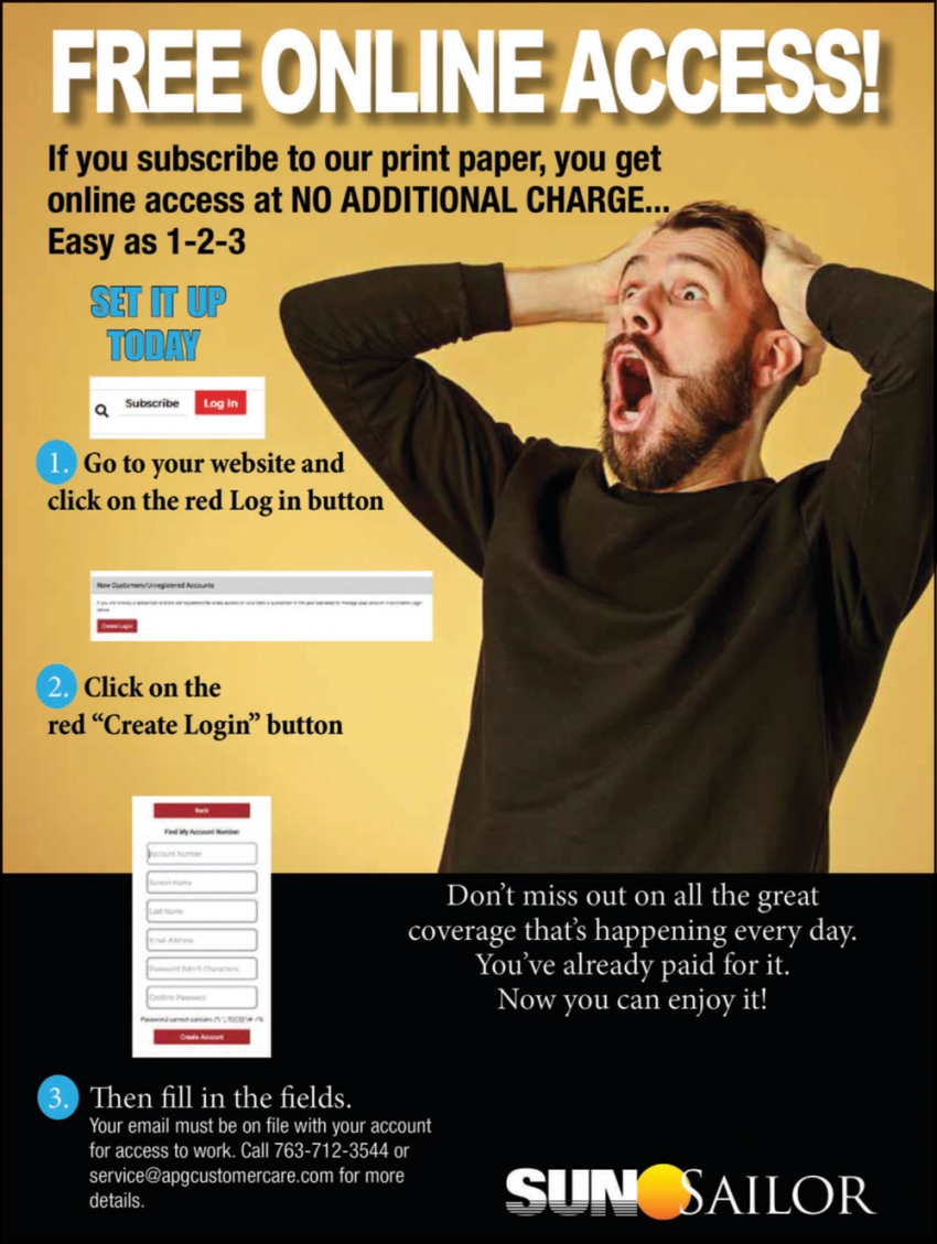 Free Online Access!, Sun Sailor, Coon Rapids, MN