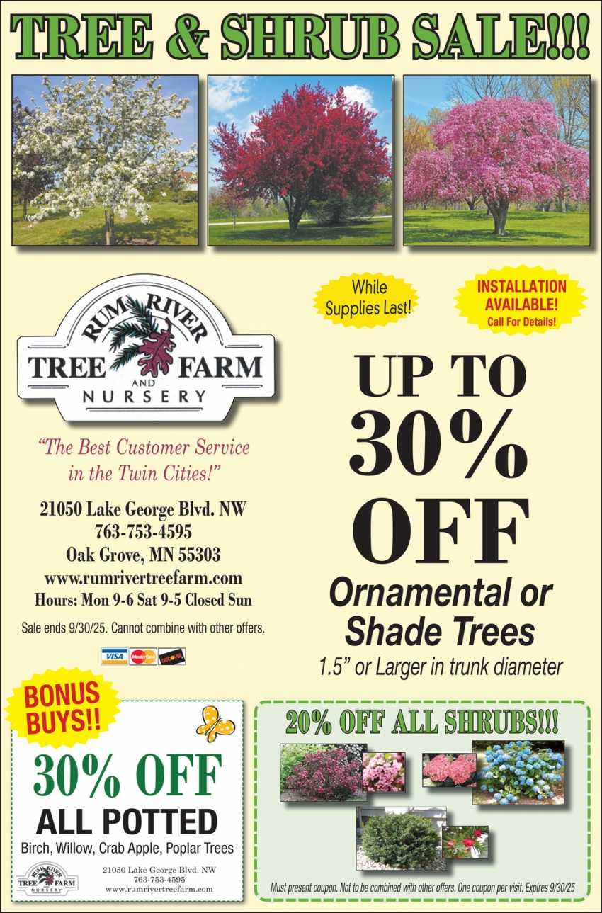 Buy Farm Direct, Rum River Tree Farm Nursery, Anoka, MN