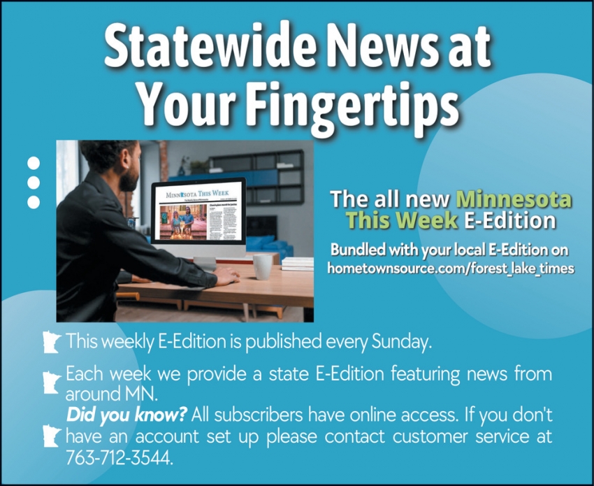 Statewide News at Your Fingertips, Forest Lake Times, Coon Rapids, MN